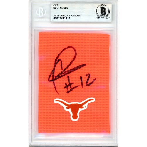 Colt McCoy Signed Football Pylon Cut Texas Longhorns Autograph Beckett ...