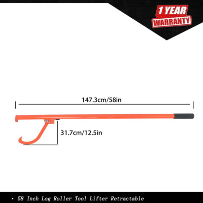 58inch Log Peavey Cant Hook With Adjustable Hook Logging Tool Log ...