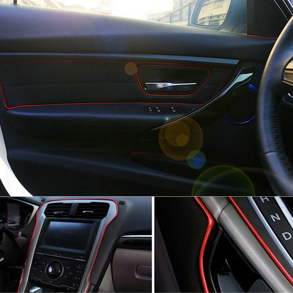 5M Point Molding Red Edge Gap Line Garnish Parts Car Interior ...