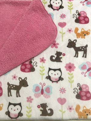 39" Circo Pink White Ladybug Deer Owl Butterfly Fox Plush Security Baby ...