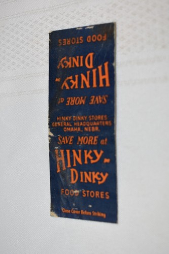 Hinky Dinky Food Stores Advertising 20 Strike Matchbook Cover | eBay