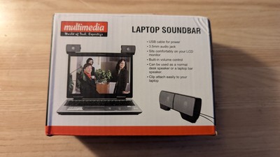 New Multimedia USB/3.5mm Audio Jack Computer Speakers Laptop Clip On ...