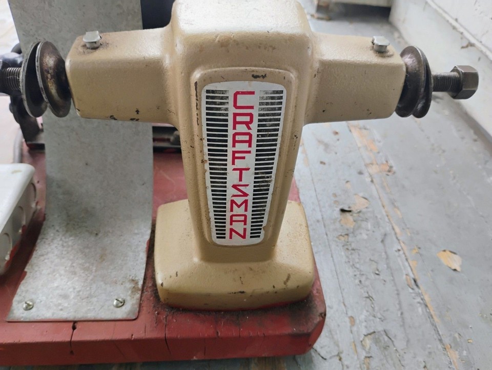 Craftsman Grinder Buffer Polisher Arbor, Belt Drive, Pittsburgh Motor ...