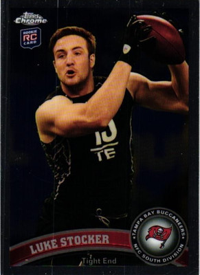2011 Topps Chrome Rookie Card # 47, Luke Stocker, Tampa Bay Buccaneers ...