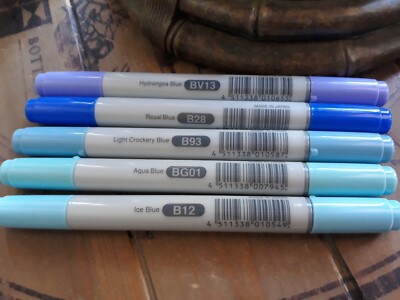 5pc Copic CIAO Markers -ASSORTMENT Set BV13 B28 B93 B12 BG01 BLUE | eBay