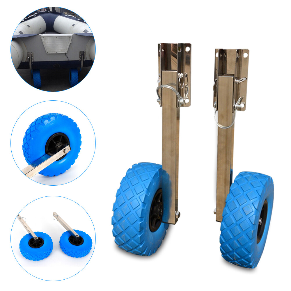 Heavy-Duty Inflatable Boat Transom Launching Wheels Dinghy Wheels ...