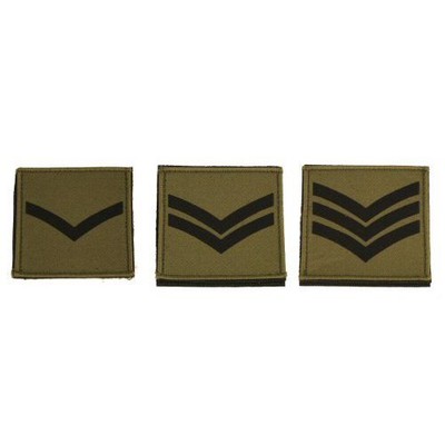 2x Olive Subdued British Army Rank Patch Hook and Loop UBACS Shirt ...