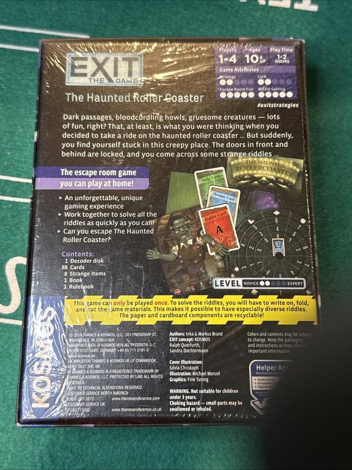 EXIT The Game - The Haunted Roller Coaster - NEW, Sealed | eBay
