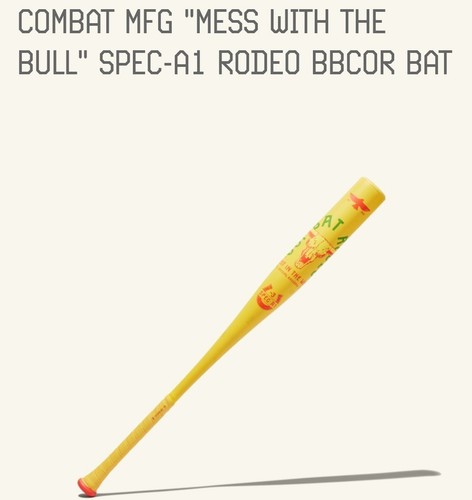 Combat "Mess with the Bull" SPEC-A1 RODEO BBCOR Bat 33/30 oz. In Hand ...
