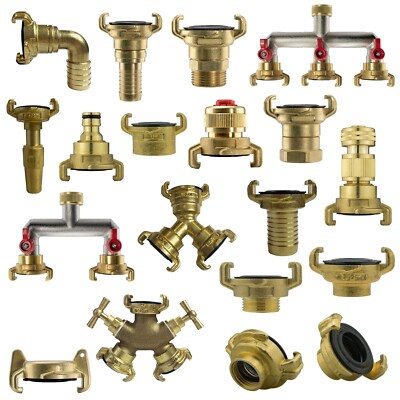 Brass Geka Type Hose Pipe Claw Grip Coupling Fittings Accessories 1/2 ...