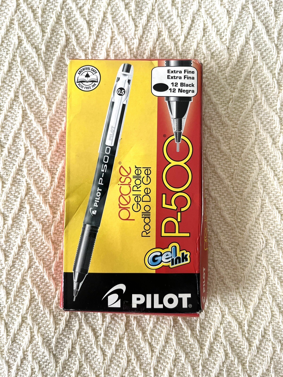Pilot+P500+Extra+Fine+38600+Black+Ink+0.5mm+Precise+GEL+Roller+Pen+6 ...