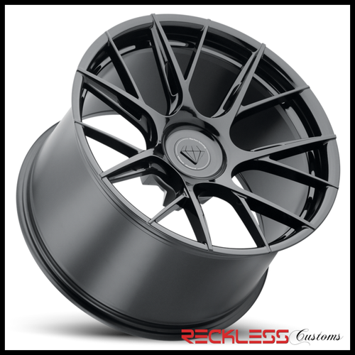 BLAQUE DIAMOND 20" BD-F18 BLACK CONCAVE WHEEL RIMS FITS NISSAN ROGUE ...