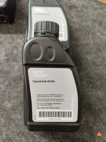 Neuf Original BMW Hypoid Axle Oil G5 0,5L 83222471487 | eBay