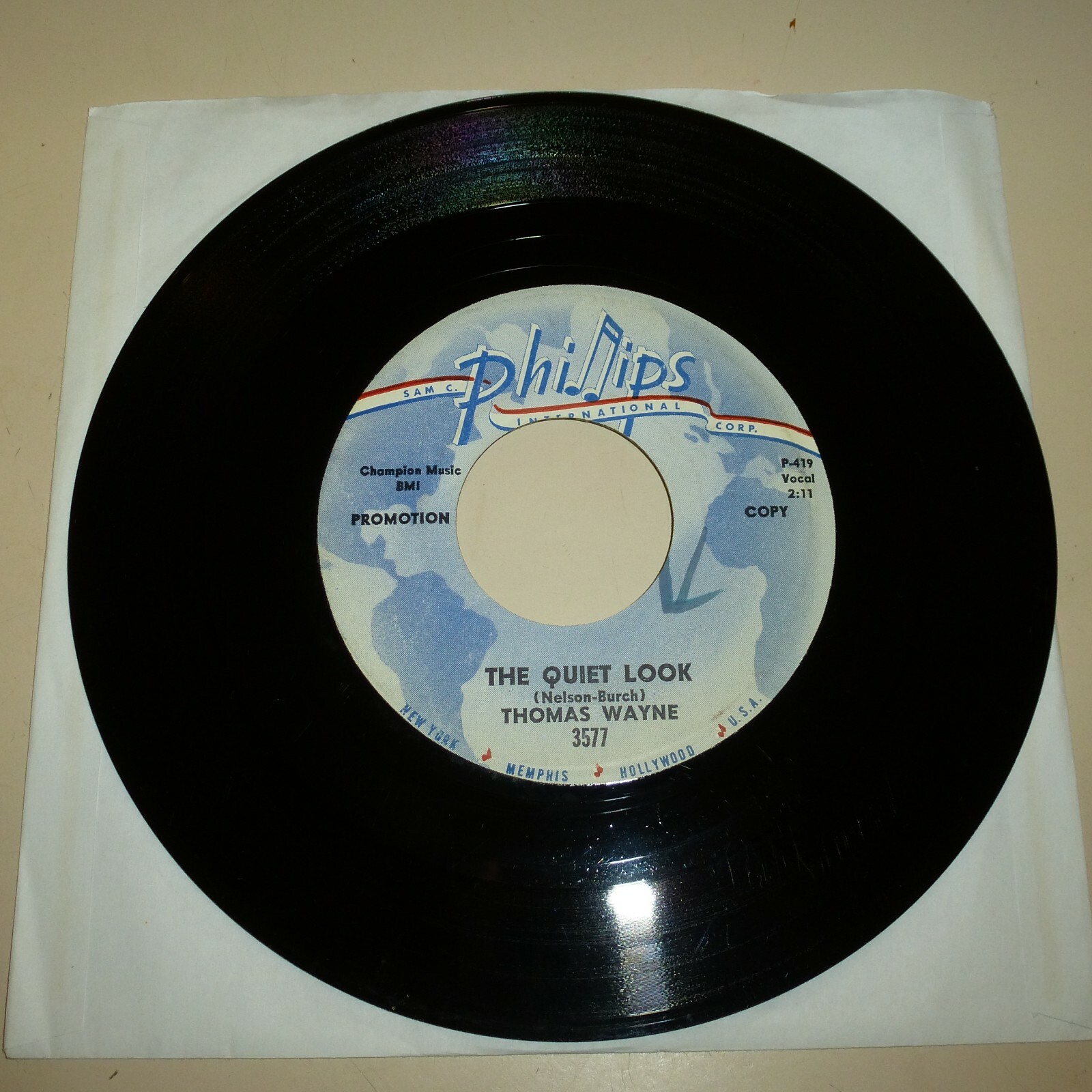 ROCKABILLY 45 RPM RECORD - THOMAS WAYNE - PHILLIPS 3577 - PROMO | eBay