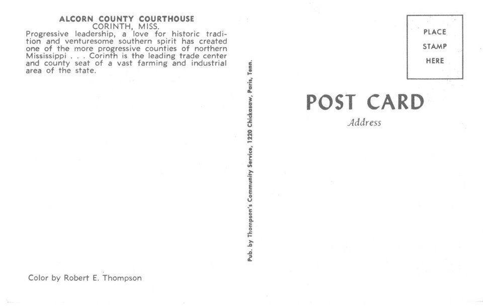 Alcorn County Courthouse, Corinth, MS Postcard | eBay