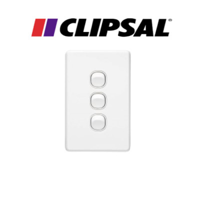 x 10 Clipsal Classic 3 Gang Switch | C2033VA WHITE BRAND NEW AUSTRALIAN ...