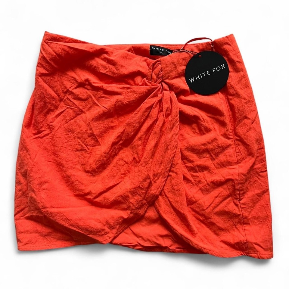 White Fox Sunset Views Mini Skirt Orange NWT Size XL | eBay UK
