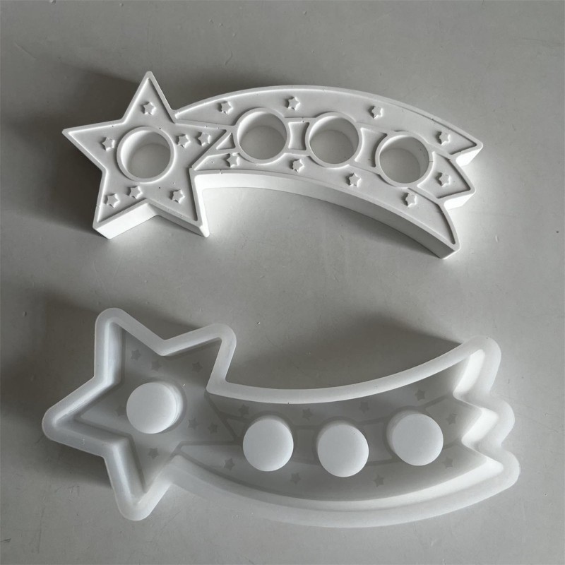 Silicone Bracket Molds Star Shape Tealight Holder Molds Silicone ...