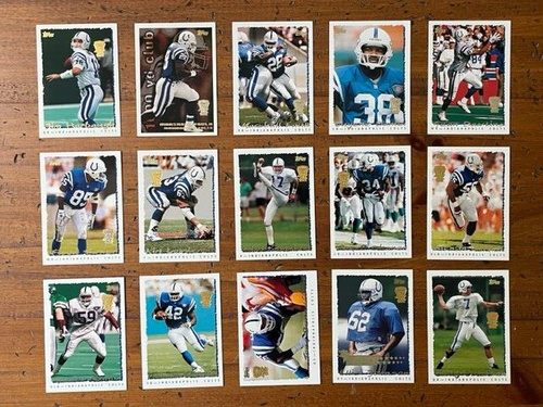 1995 Topps Indianapolis Colts Team Set (15) *Panthers Inaugural Logo ...