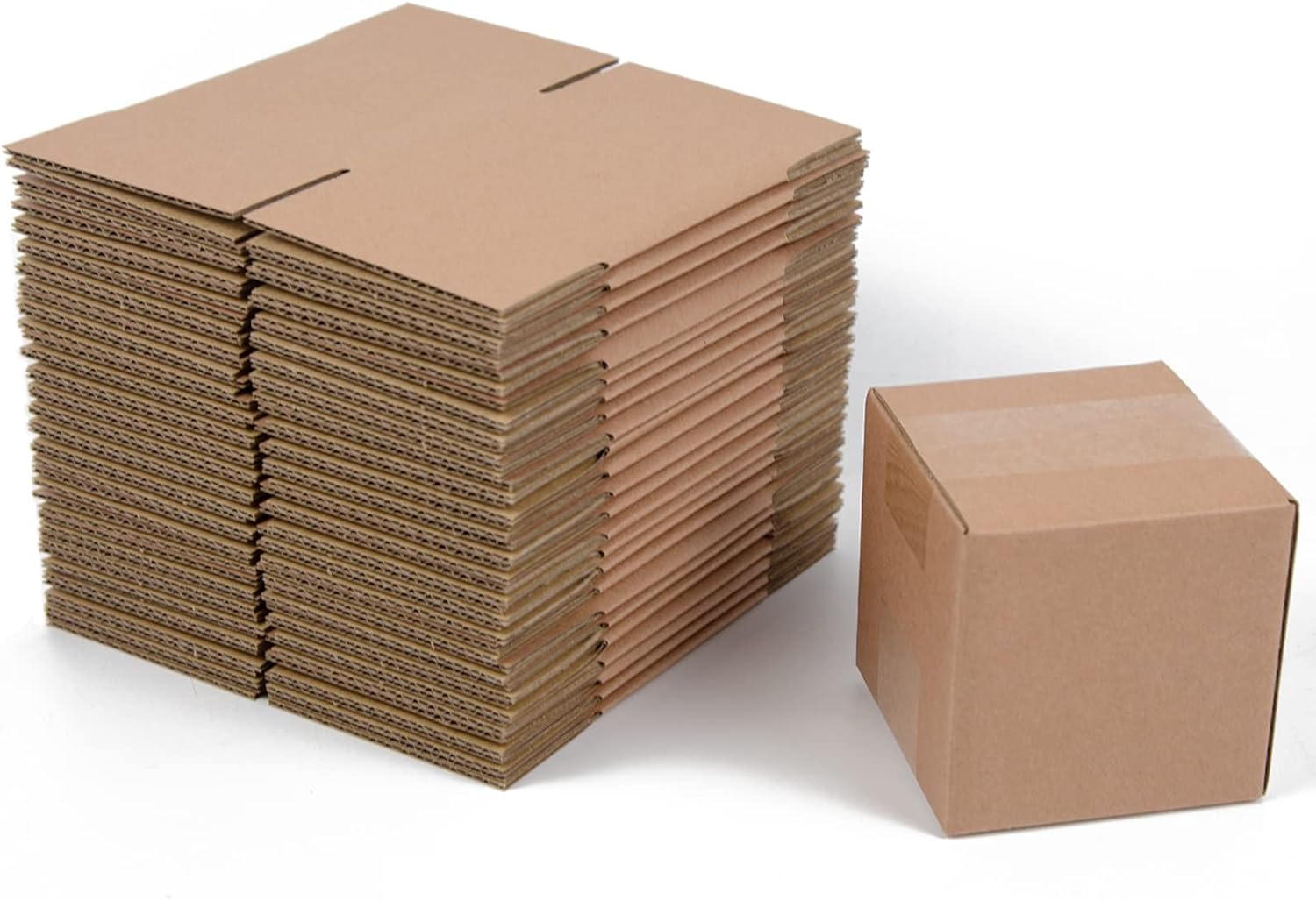 SUNLPH Shipping Boxes 4x4x4 Inches Small Corrugated Cardboard Boxes, 25 ...