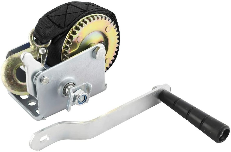 1000 lbs Heavy Duty Hand Crank Ratchet Strap Winch Durable for ATV Boat ...