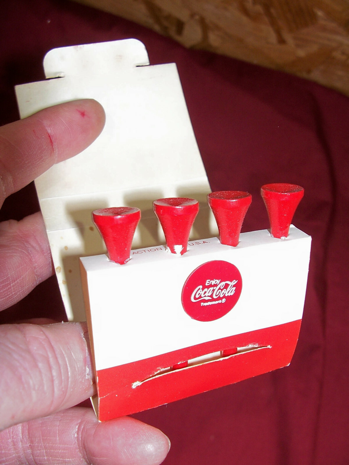 Old Coca-Cola Golf Tees Golfing T Ts Coke Ad Advertising Advertisement ...