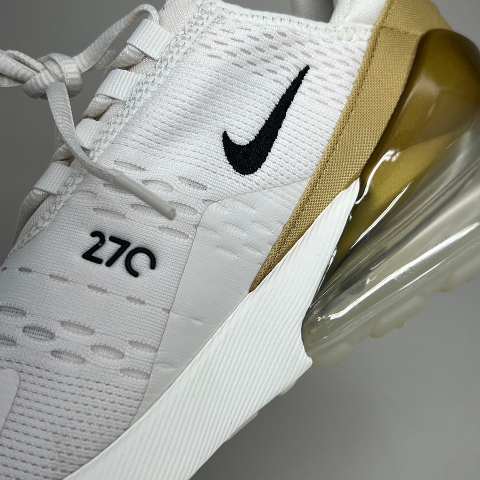 NIKE W Air Max 270 Foam Insole Mesh Sneakers Women's Sz 9 White Gold ...