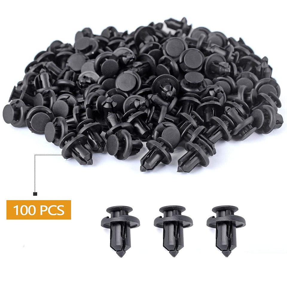 100x Clips Fastener Bumper Fender Retainer for 10mm Honda Element Pilot ...