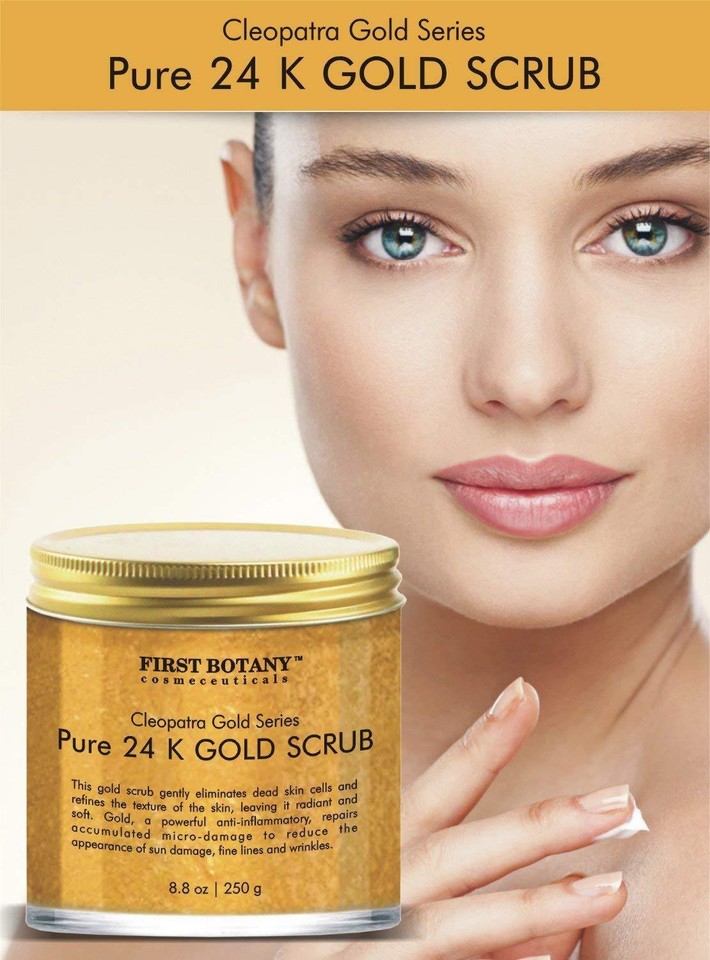 BEST 24k Gold Scrub for Fine Lines Wrinkles - Body Scrub Moisturizer ...