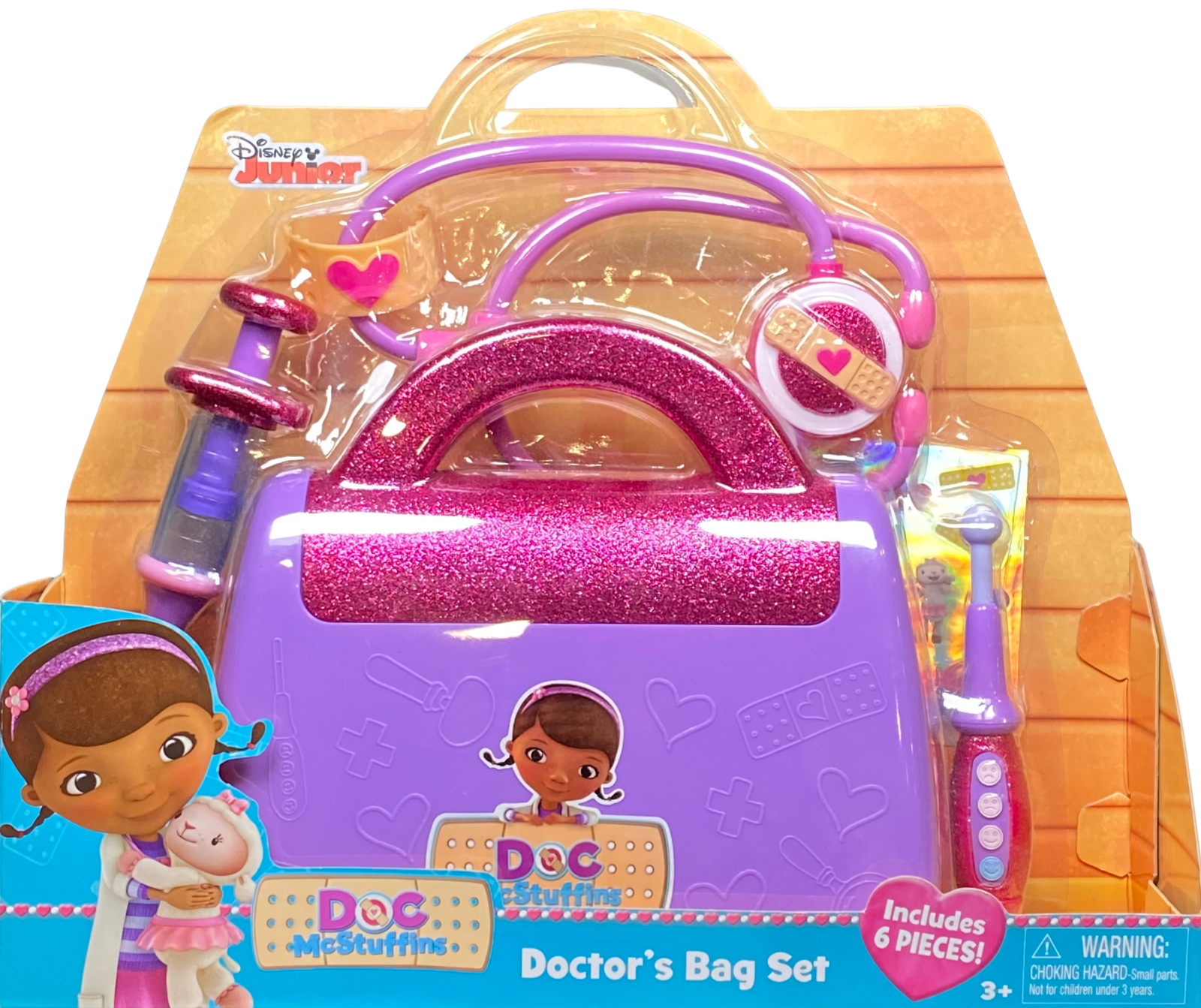 New Disney's Junior Doc McStuffins Doctor's Bag Set 6 Peice stethoscope ...
