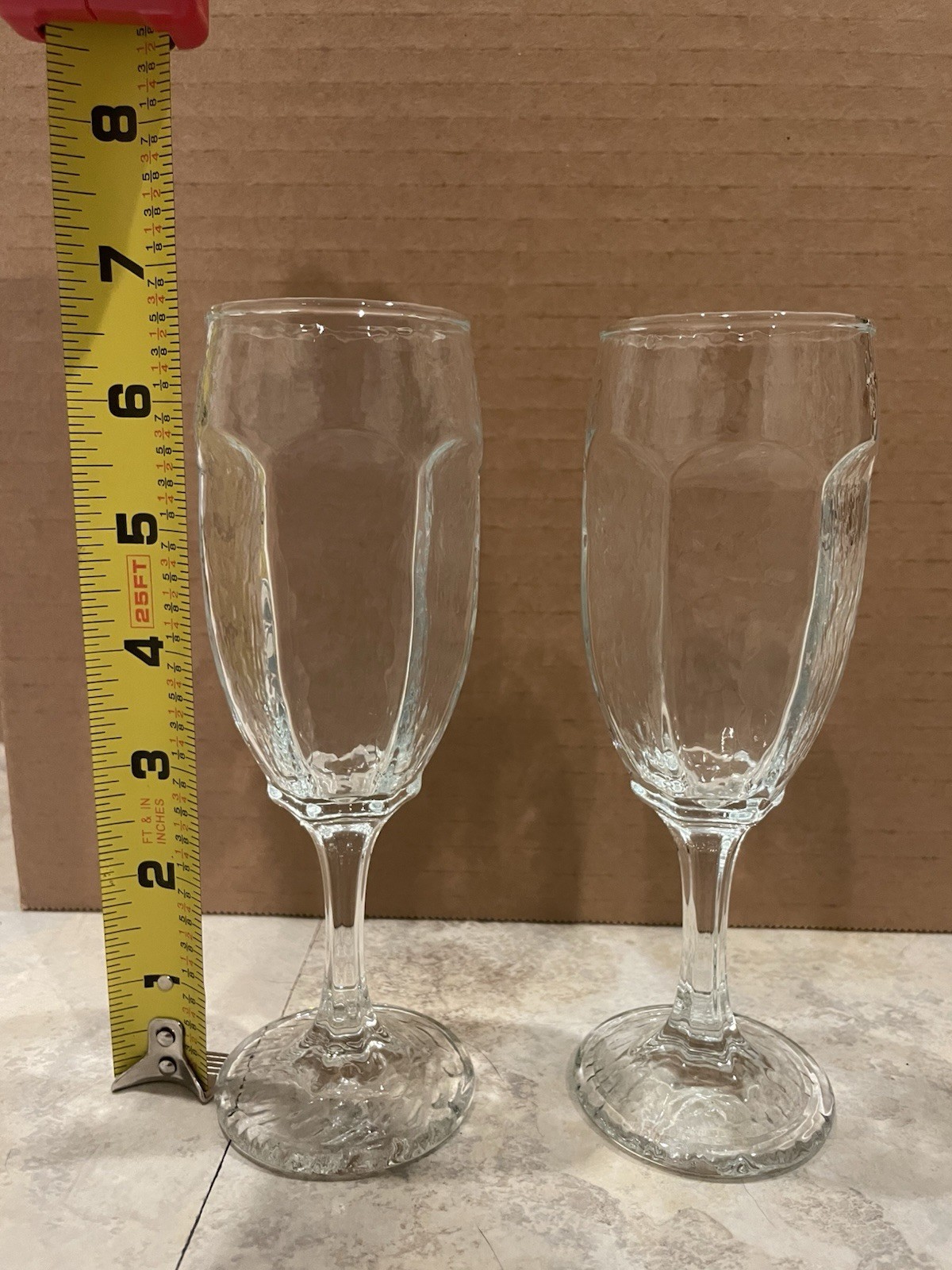 Vintage Discontinued Libby Chivalry Ice Champagne Flutes Set of 2 Clear ...