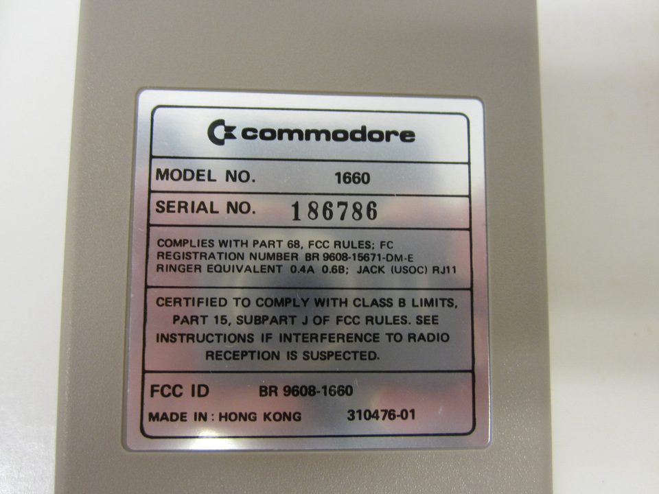 Commodore Modem 300 Your Telephone Resource Center Software Kit Model ...