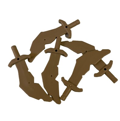 NEW LEGO | Weapon - Dark Tan Scimitar w/ Nicks Sword - Lot of 5 Each | eBay