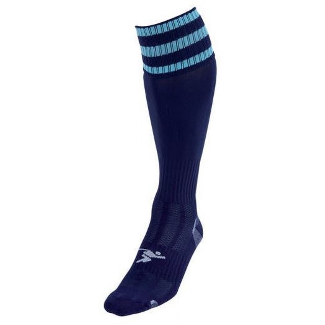 Precision 3 Stripe Pro Football Socks Youth-Navy/Sky for sale online ...