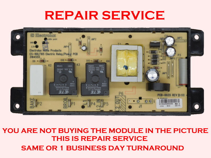 Mail-in Repair Service for Frigidaire Oven Control Board 316455400 ...