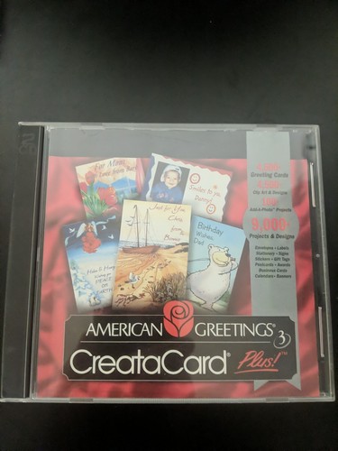 American Greetings 3 Creatacard Plus! Mindscape PC Program on Multiple ...