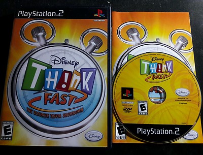 "DISNEY THINK FAST The Ultimate Trivia Showdown" PlayStation 2/PS2 Game ...