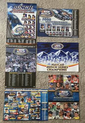 Lot of 6 Busch Series NASCAR posters-Dale Jr-Harvick-Kenseth-Johnson ...