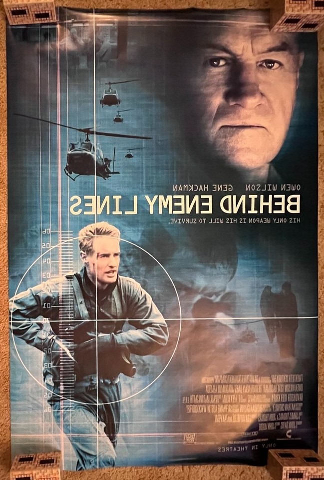 Rolled Behind Enemy Lines 2001 Double-Sided Movie Poster 27x40 Wilson ...