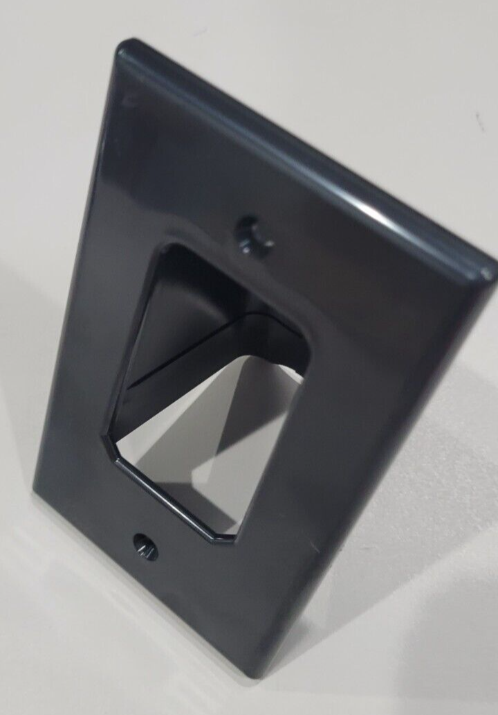 NEW 5 pack of black 1 gang low voltage pass thru plates w/ screws Buyer ...