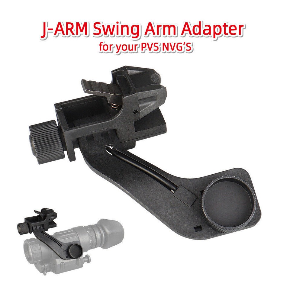 Metal CNC Helmet NVG Mount + J arm Swing Arm for PVS 14 Night Vision ...