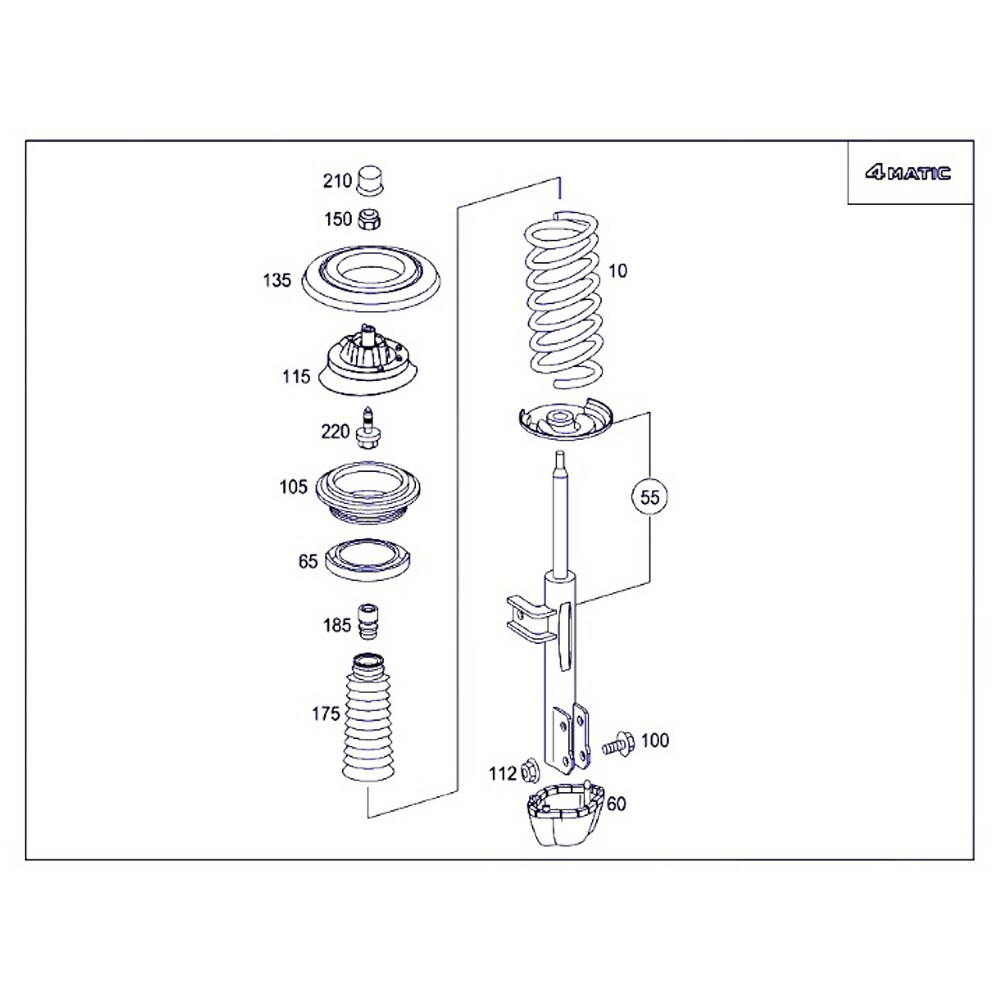2 Front Suspension Strut Mount For Mercedes-Benz W203 S203 CL203 ...