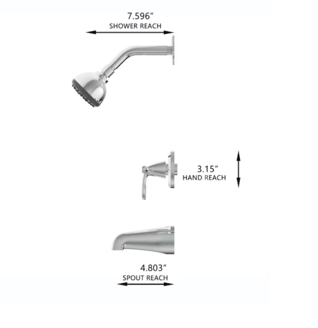 Project Source Everfield Polished Chrome Round Bathtub/Shower Faucet | eBay