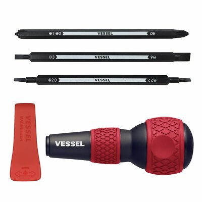 VESSEL PROKON Ball Grip Screwdriver set 220W-BC3A Red Made in JAPAN | eBay