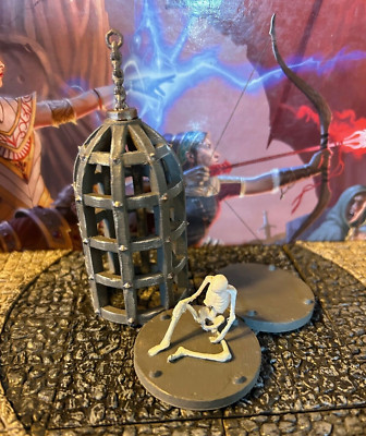 Large Iron Prisoner Cage 3 pc printed painted miniature Dungeons ...
