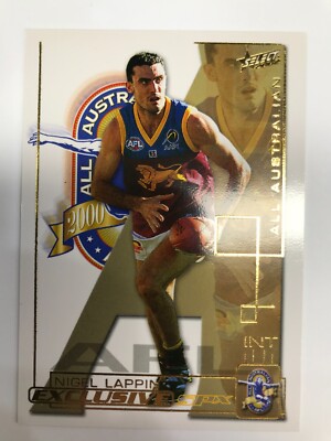 2002 SELECT AFL SPX CARD ALL AUSTRALIAN TEAM CARD AA20 NIGEL LAPPIN ...