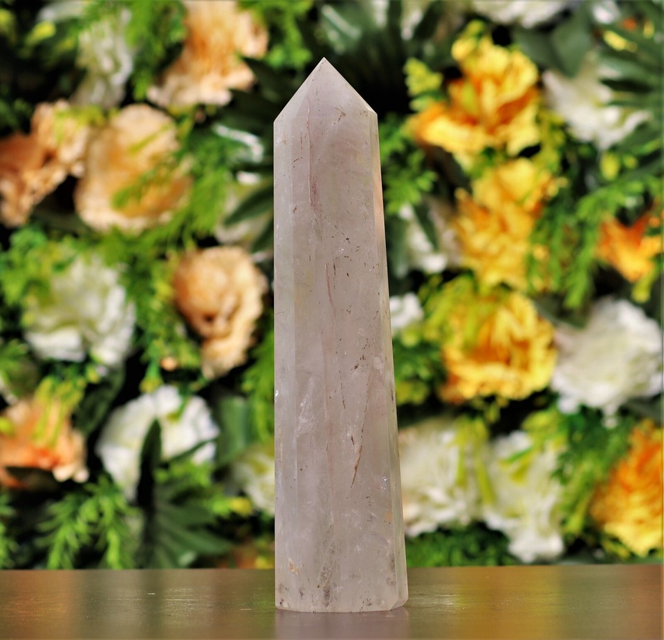 Egyptian 8 Faceted 205MM Petalite Quartz Healing Crystal Gemstone ...