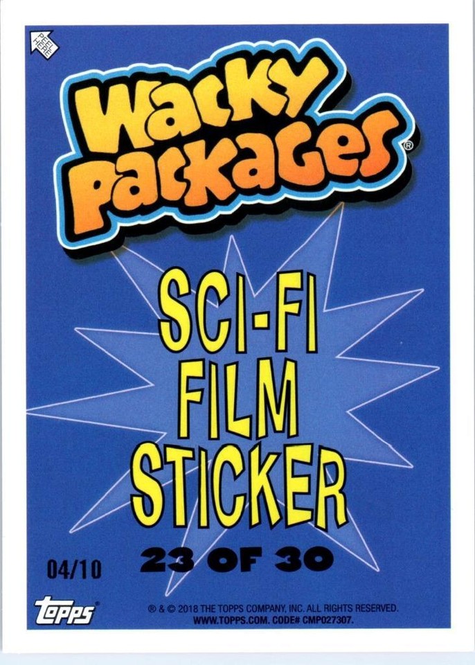 2018 WACKY PACKAGES GO TO THE MOVIES RED PARALLEL CARD MOTH-RA BALLS ...