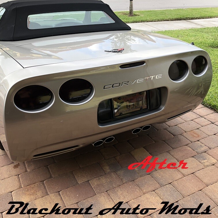 Corvette C5 1997-2004 Complete Blackout Kit 11 Pcs Smoke Vinyl Overlay ...