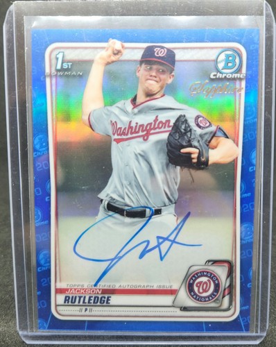 JACKSON RUTLEDGE 2020 Bowman SAPPHIRE AUTO Nationals Chrome Refractor ...
